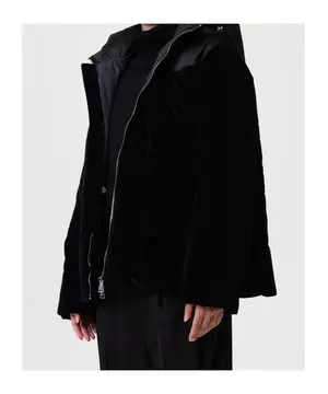 Fabiana Filippi Hooded Padded Velvet Jacket