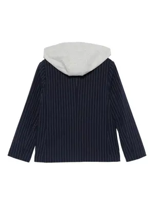 TWINSET Pinstripe-pattern Hooded Blazer