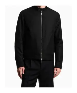 Emporio Armani Long Sleeve Cotton Zip Up Jacket