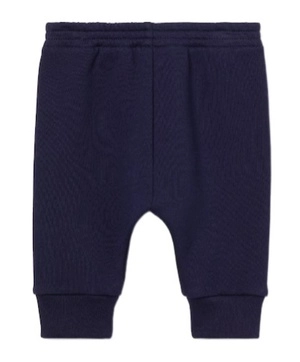 Gucci Baby Cotton Pants With Web Detail - Dark Blue