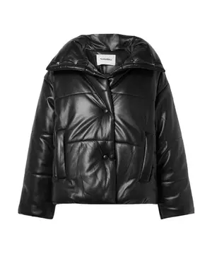 Nanushka Hide High-neck Puffer Jacket - Black