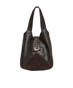 Chloé Double Handle Shoulder Bag - Brown