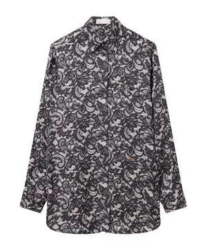 Stella McCartney Lace-printed Shirt - Black