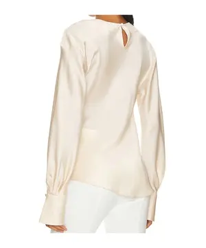 Simkhai Raffaella Knotted Long-sleeve Top