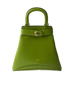 Prada Logo-stamp Top Handle Bag - Fern