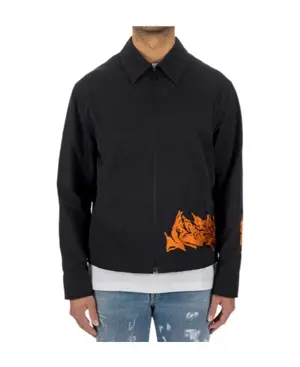 Off-White Zip-up Long-sleeved Jacket - Black