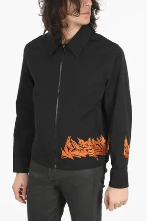 Off-White Zip-up Long-sleeve Jacket With Logo Detail