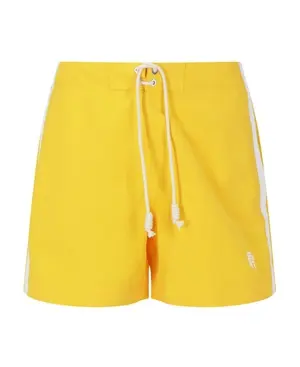 Palm Angels Striped Trim Swimming Shorts - Yellow