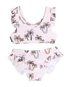Palm Angels Tropical Print Bikini - White