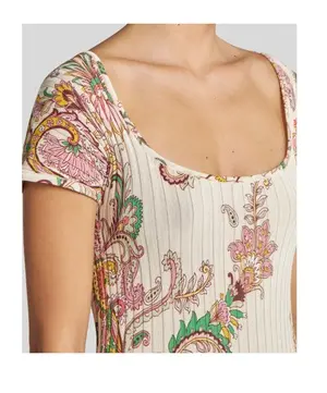 Etro Floral Motif Ribbed Dress