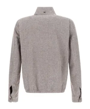 Herno Houndstooth-pattern Zip-up Jacket