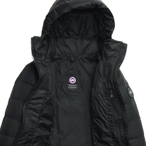 Canada Goose Hooded Down Jacket With Two-way Zipper