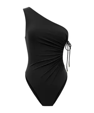 Saint Laurent One-shoulder One-piece Swimsuit - Black