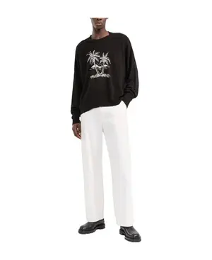 Palm Angels Palm Tree Print Knit Pullover
