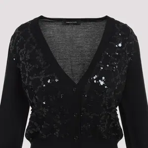 Fabiana Filippi V-neck Sequin Cropped Cardigan