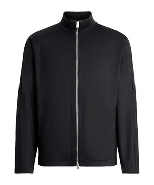 Zegna Long Sleeved Zipped Sweatshirt - Black