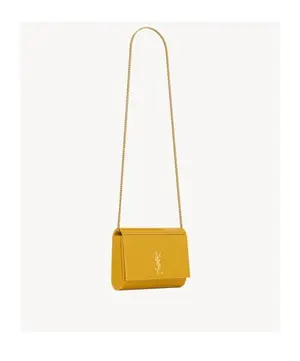 Saint Laurent Vicky Minaudière Shoulder Bag - Yellow