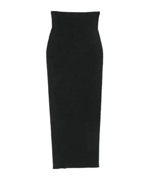 Alberta Ferretti Back-slit Midi Skirt - Black