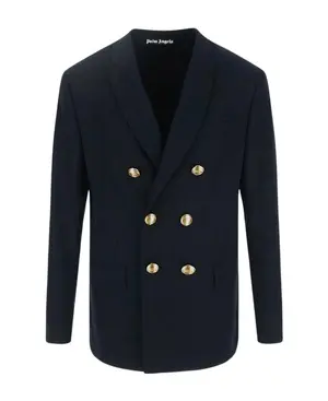 Palm Angels Embroidered Double-breasted Blazer