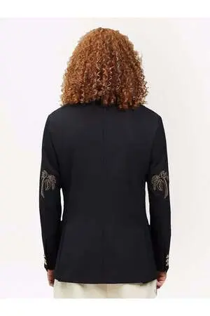 Palm Angels Embroidered Double-breasted Blazer