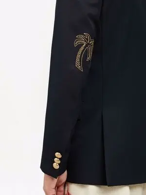 Palm Angels Embroidered Double-breasted Blazer