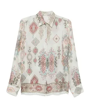 Ermanno Scervino Geometric Print Long Sleeve Shirt