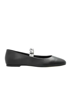 Casadei Embellished Ballet Flat Shoes - Black