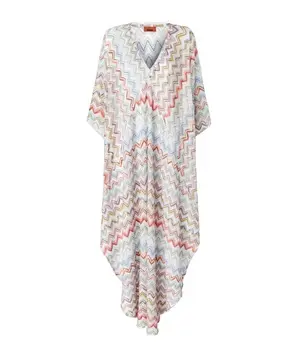 Missoni Zigzag-woven V-neck Maxi Dress