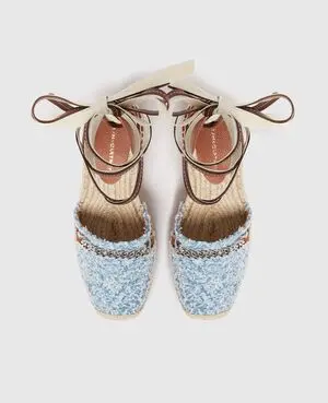 Stella McCartney Espadrille Wedge Sandals With Chain Detail