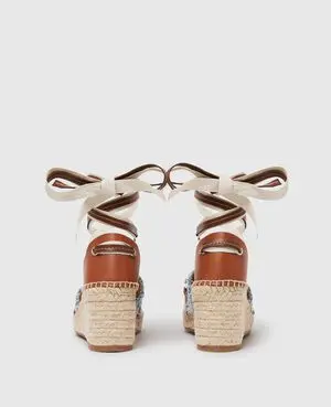 Stella McCartney Espadrille Wedge Sandals With Chain Detail