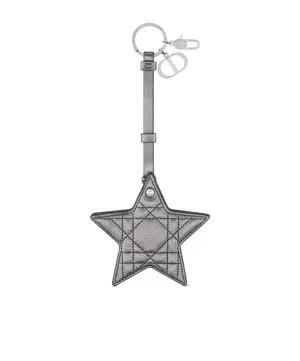 Dior Star Key Ring With Mirror - Gray