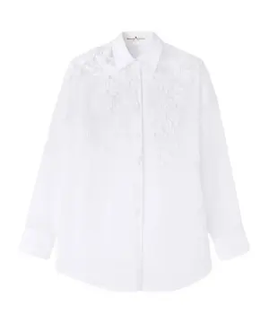 Ermanno Scervino Floral-appliqué Shirt - White