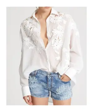 Ermanno Scervino Floral-appliqué Shirt