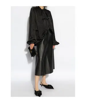 Balenciaga A-line Draped Skirt