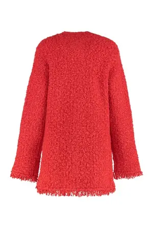 Fabiana Filippi Crewneck Fringed Tweed Jacket