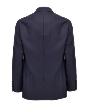 Brunello Cucinelli Double Breasted Twill Blazer