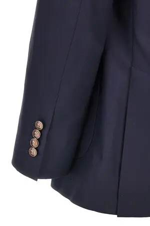 Brunello Cucinelli Double Breasted Twill Blazer