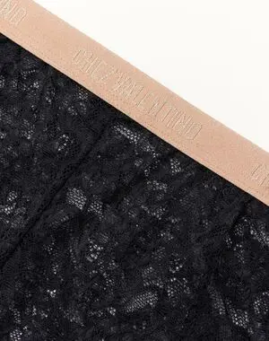 Valentino Garavani Lace Tights With Logo Waistband