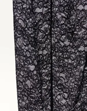 Valentino Garavani Lace Tights With Logo Waistband
