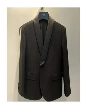 Celine Sequined Grain De Poudre Tuxedo Jacket