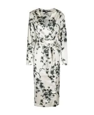 ROTATE BY BIRGER CHRISTENSEN Abstract Floral-print Midi Dress