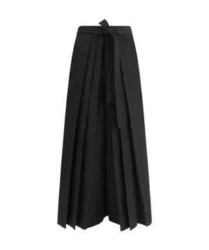 Fabiana Filippi Pleated Tied-waist Trousers - Black