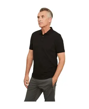 Vince Short-sleeved Polo Shirt - Black