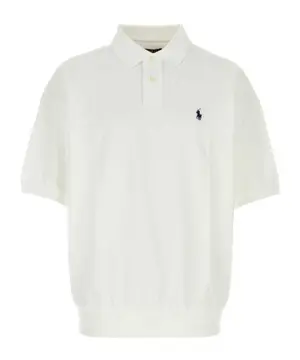 Polo Ralph Lauren Oversized Knit Polo Shirt - White
