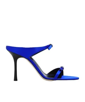 Victoria Beckham Double-strap Satin Mules - Blue