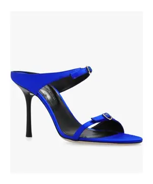 Victoria Beckham Double-strap Satin Mules