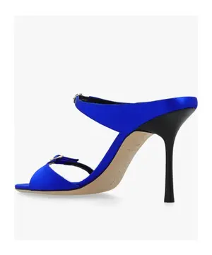 Victoria Beckham Double-strap Satin Mules