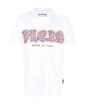 Philipp Plein Gothic Plein-print Cotton T-shirt - White