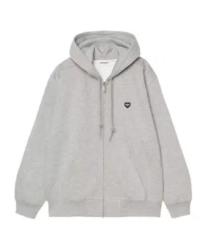 Carhartt Work In Progress Hooded Zip-up Jacket With Small Heart Patch