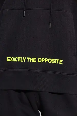 Off-White Drawstring Long-sleeved Hoodie